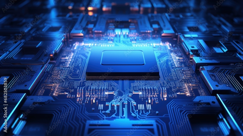 Abstract hardware and software background. Circuit board, Chip ...