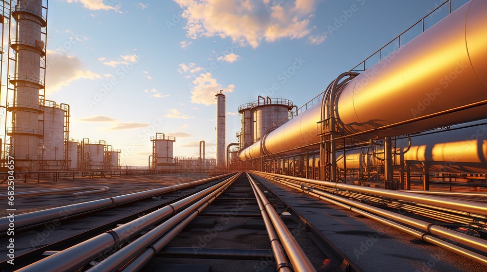 Close up industrial view,A equipment of oil refining,Oil and gas ...
