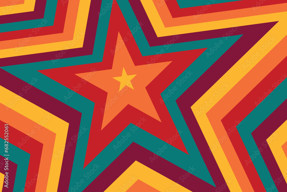 abstract pop art aesthetic background, Vintage Retro Star retro banner ...