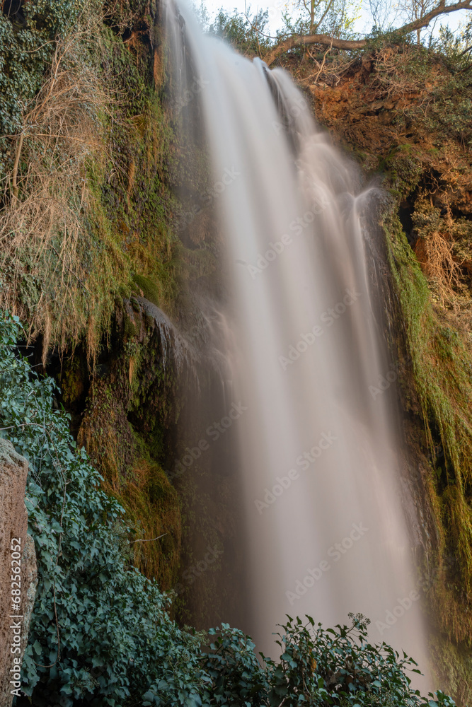 Fototapeta Waterfalls in the stone monastery, Zaragoza, Spain ...