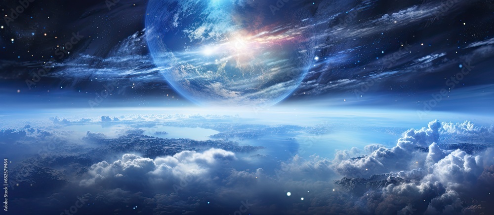 In the breathtaking illustration, nature's light illuminates the vast ...