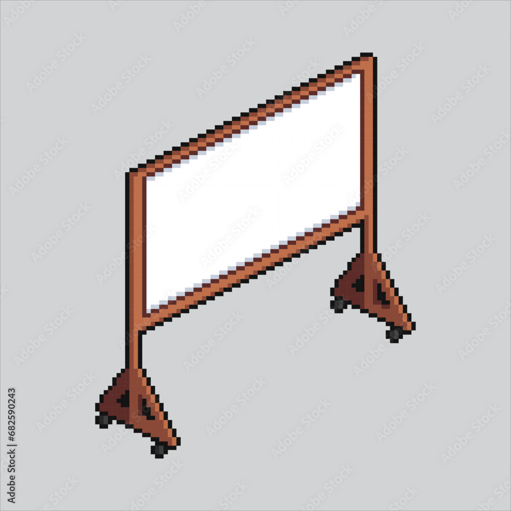 Pixel art illustration Chalkboard. Pixelated Whiteboard. Chalkboard whiteboard pixelated for the ...