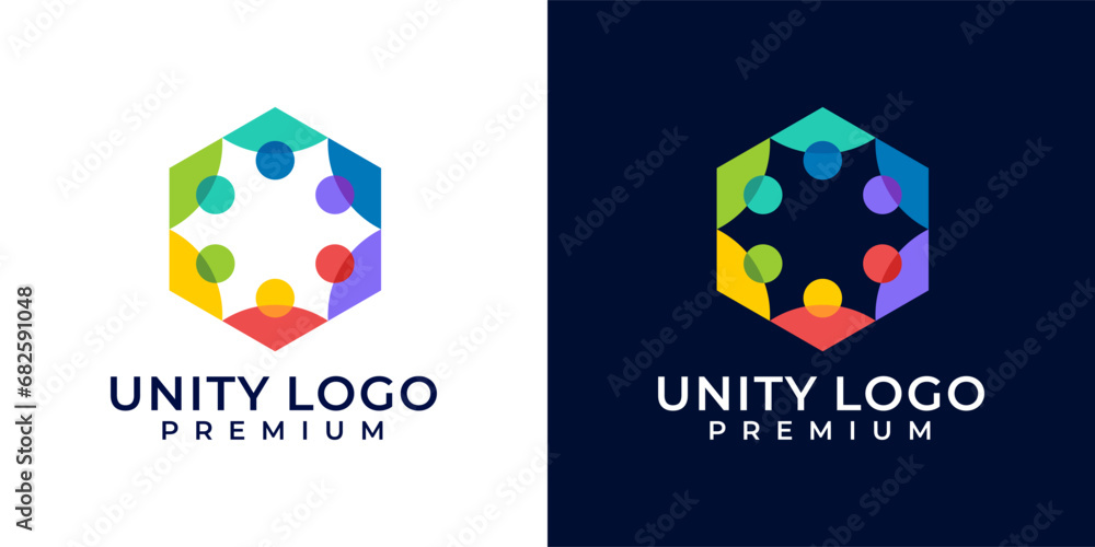 Community unity icon logo design template. Abstract human social ...