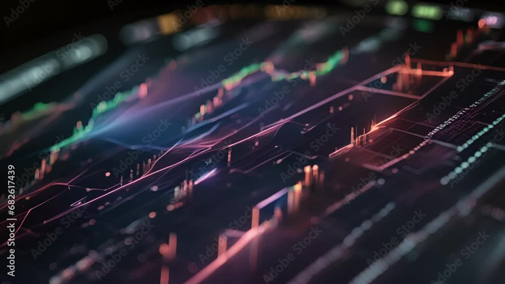A macro view of a digital financial chart, highlighting the massive ...