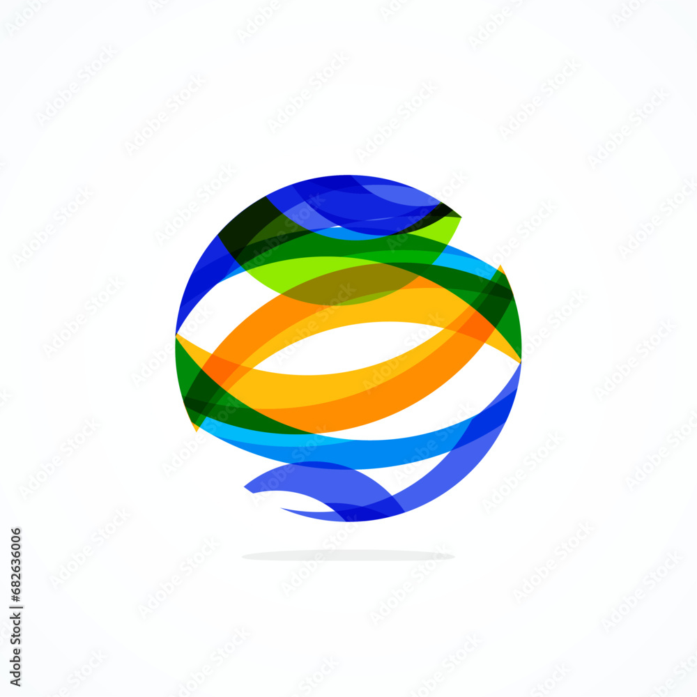 Vecteur Stock Abstract circle logo - minimalist emblem, timeless and ...