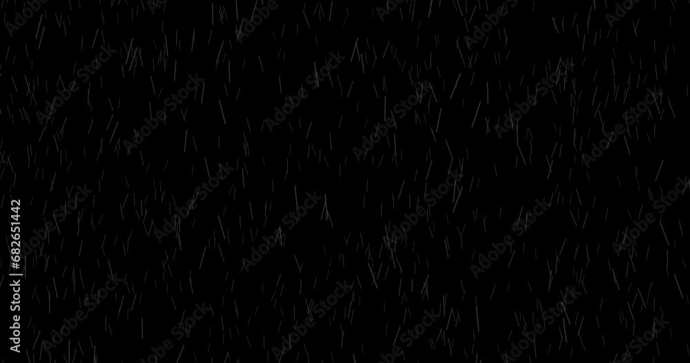 4K Cinematic Realistic rainfall animation overlay background in alpha ...