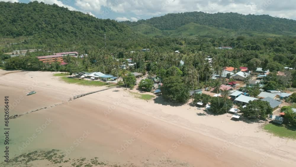 Beautiful Paradise Drone Aerial View Telok Melano Sarawak, Kampung ...