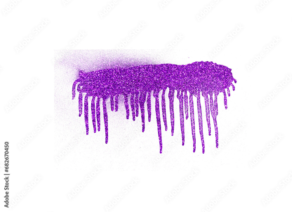 purple glitter spray paint splatter on transparent png background Stock ...