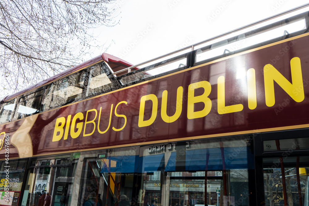 Foto de Open top double decker bus with "Big Bus Dublin" lettering on ...