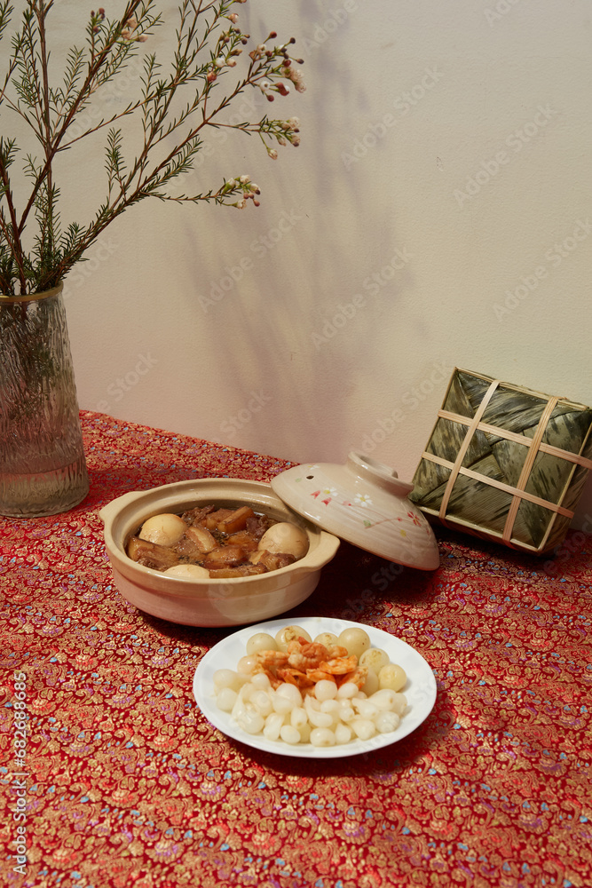 Vietnamese table food for Tet, traditional food on lunar new year: pork ...