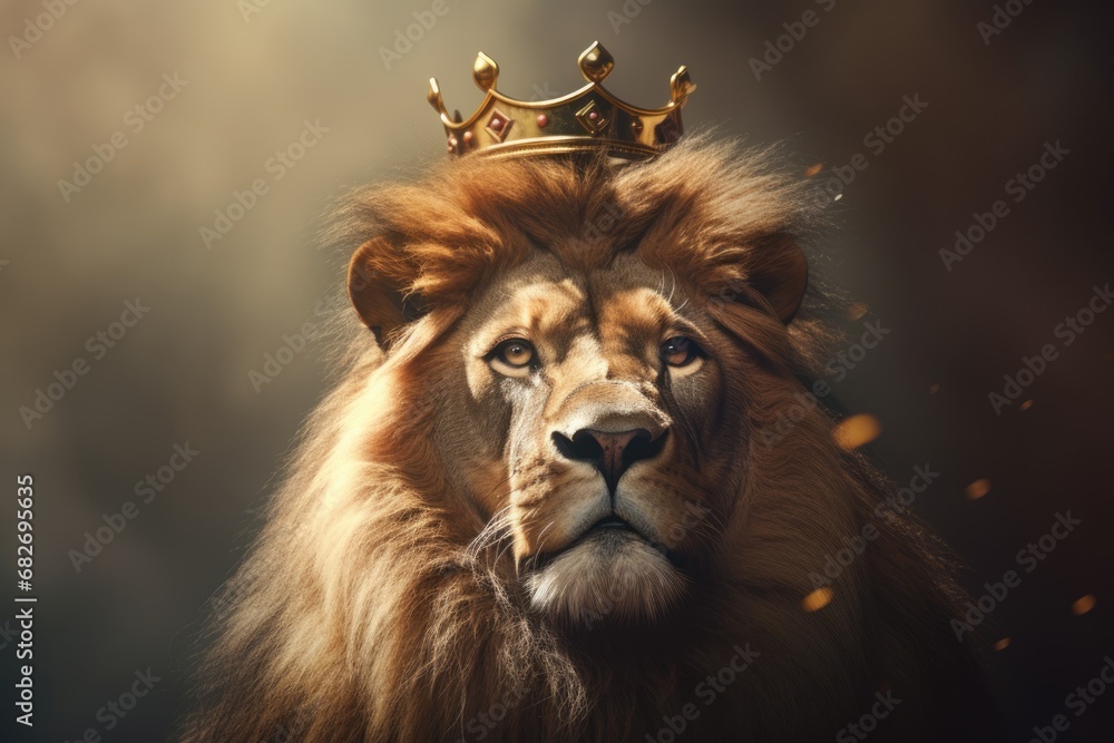 Jesus Christ as Lion with crown. Religious Christian symbolism ...