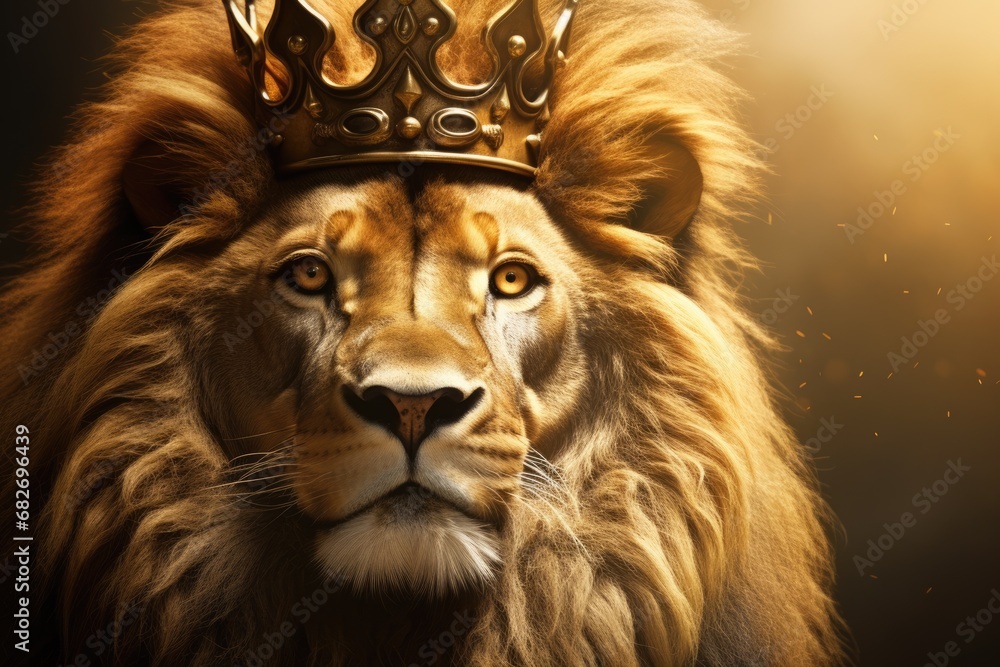 Jesus Christ as Lion with crown. Religious Christian symbolism ...