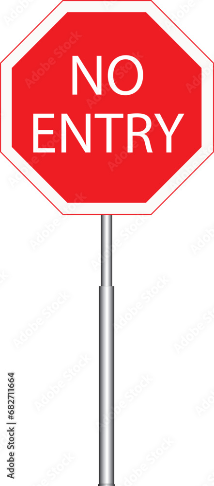 Prohibited Zone: No Entry Sign EPS Vector - Essential Symbol for ...