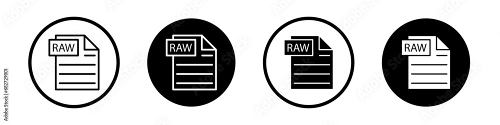 Raw Data vector illustration set. Raw data vector illustration symbol ...