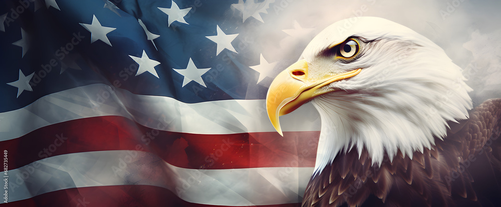 american eagle and flag wildlife, nature, portrait, raptor, head ...