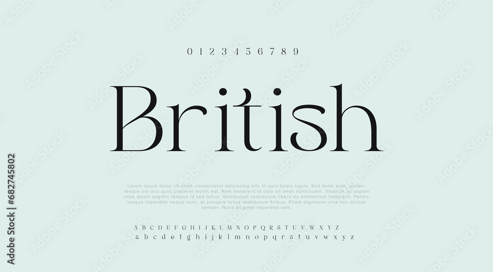 Photo & Art Print British Minimal alphabet fonts, Muhammad