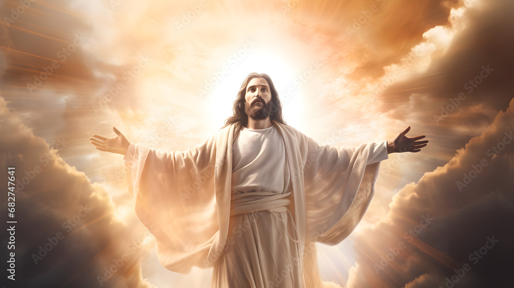 jesus on the cross Portrait of Jesus Christ with copy space for text ...