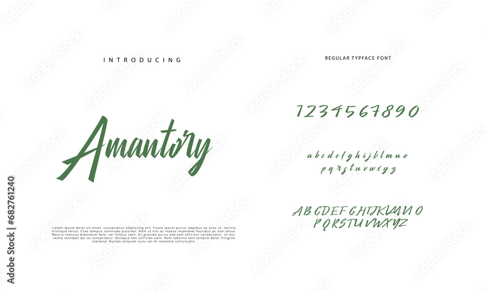 Handwritten Script font. Hand drawn brush style modern calligraphy ...