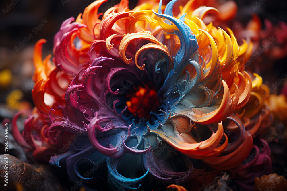 Foto de multicolor power and chaos of a tornado, with its twisting ...