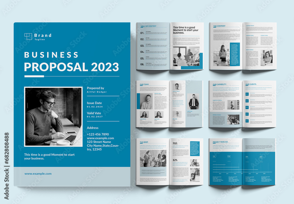 Proposal Template Layout Stock Template | Adobe Stock