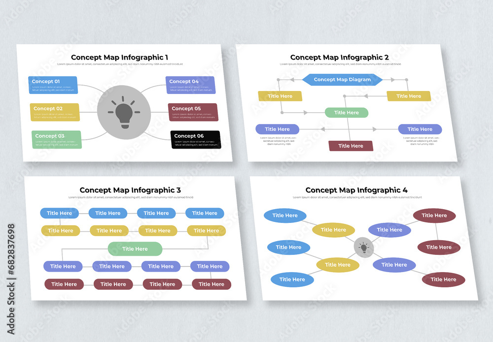 Concept Map Infographic Stock Template | Adobe Stock