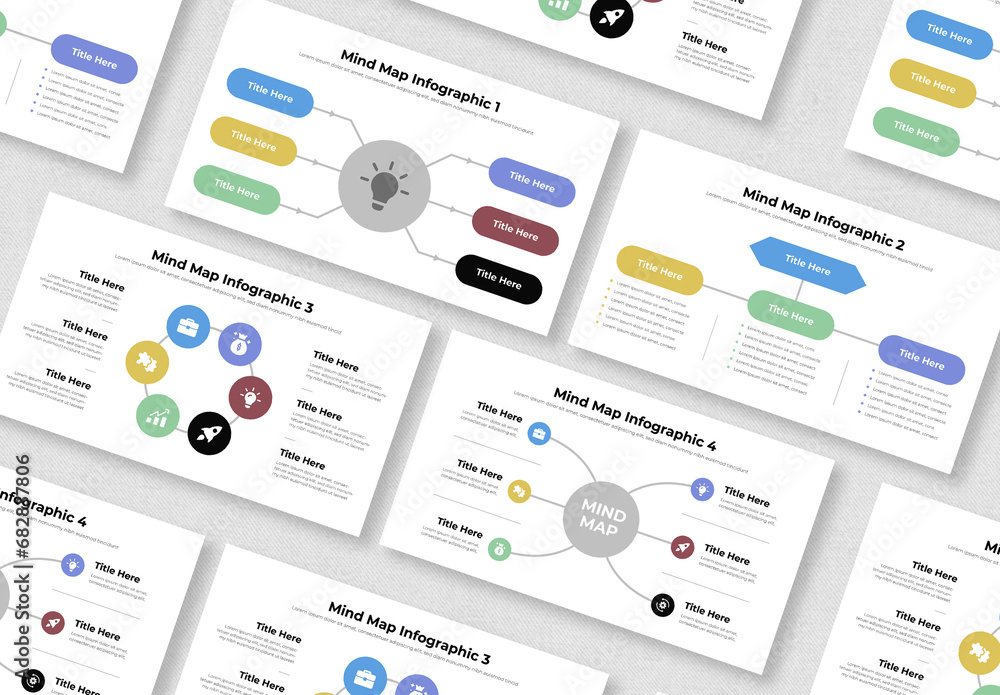 Mind Map Infographic Stock Template | Adobe Stock