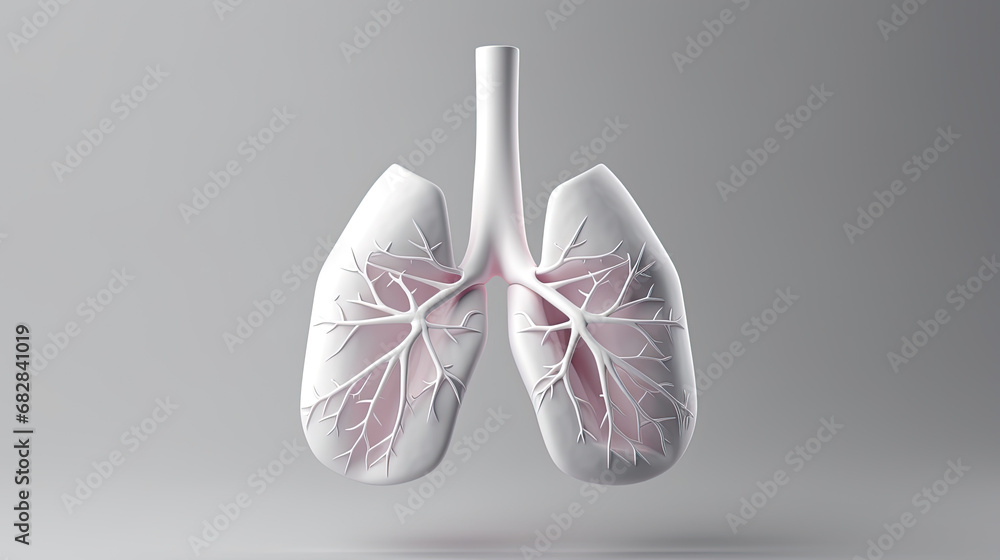 Human lung isolated on white health anatomy chest body section 3d ...