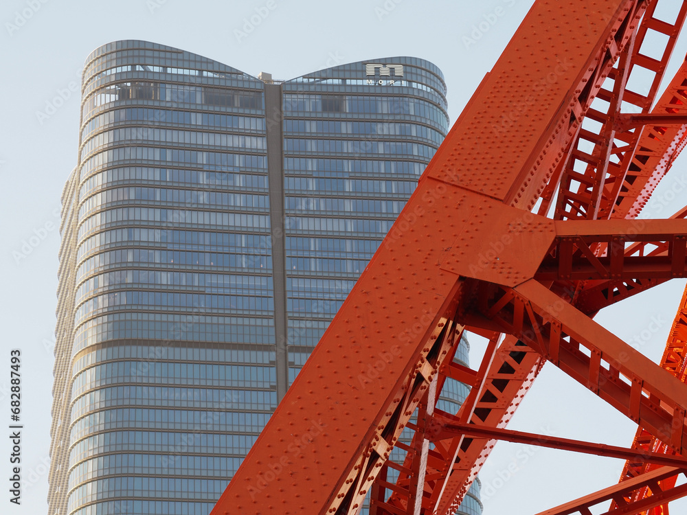 TOKYO, JAPAN - November 23, 2023: Detail of the Tokyo Tower, Japan's ...
