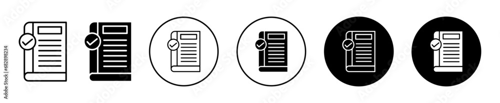 Guide icon set. Rules guideline book vector symbol. user manual sign ...
