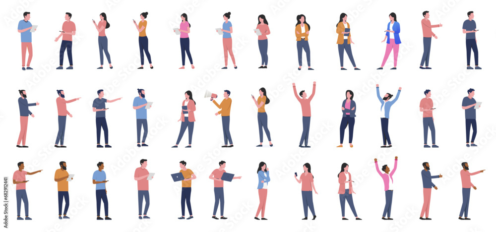 Vector office people collection - Set of businesspeople men and women ...