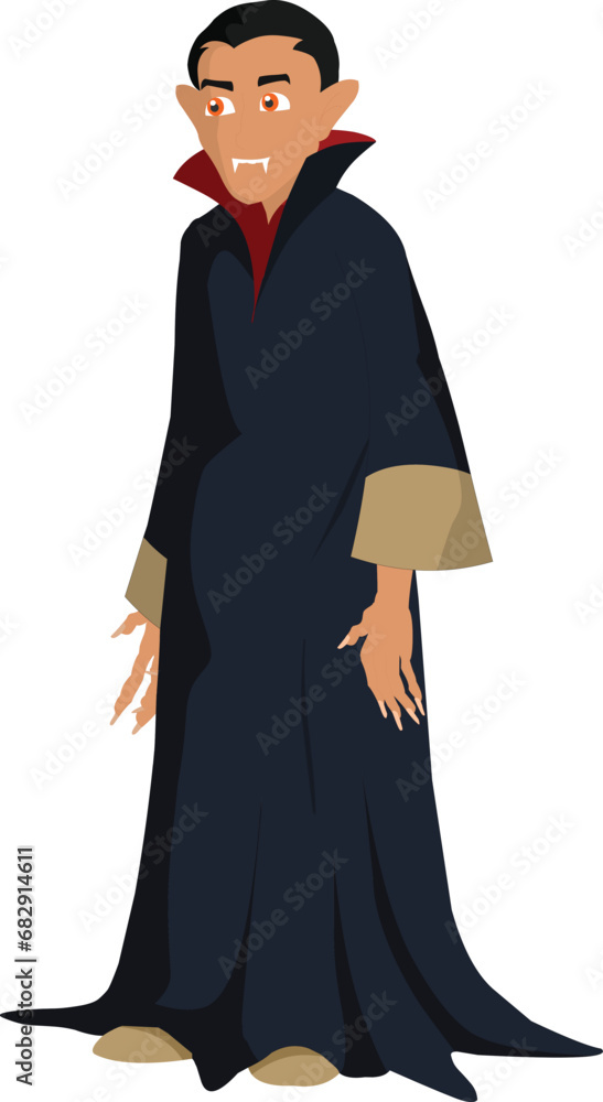 Vector vampire character isolated vector illustration Stock Vector ...