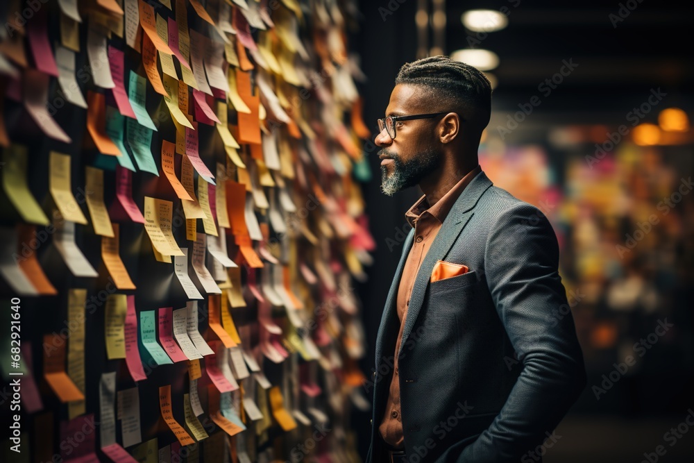 Inspiration Wall: Standing before an inspiration wall covered in post ...