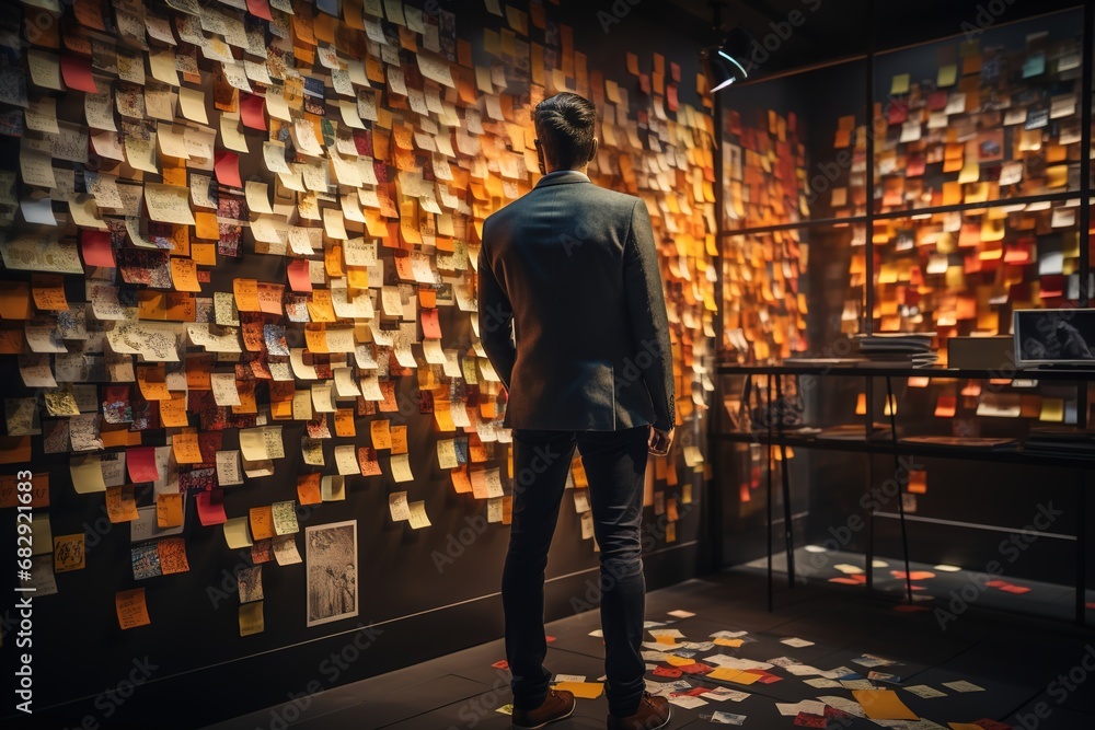 Inspiration Wall: Standing before an inspiration wall covered in post ...