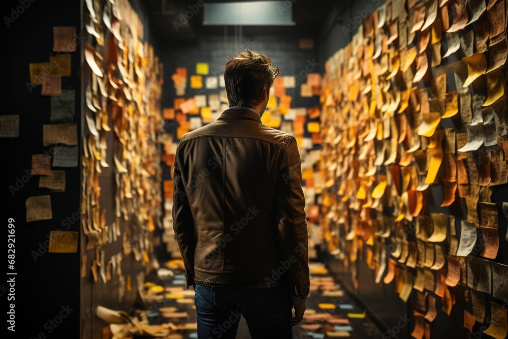 Inspiration Wall: Standing before an inspiration wall covered in post ...