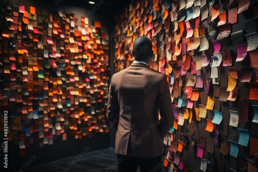 Task Master: With a focused expression, the business man oversees his ...