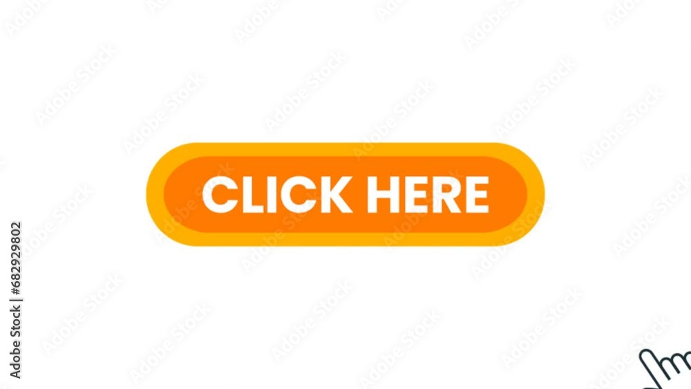 yellow clickable button on white background and green screen, quality ...