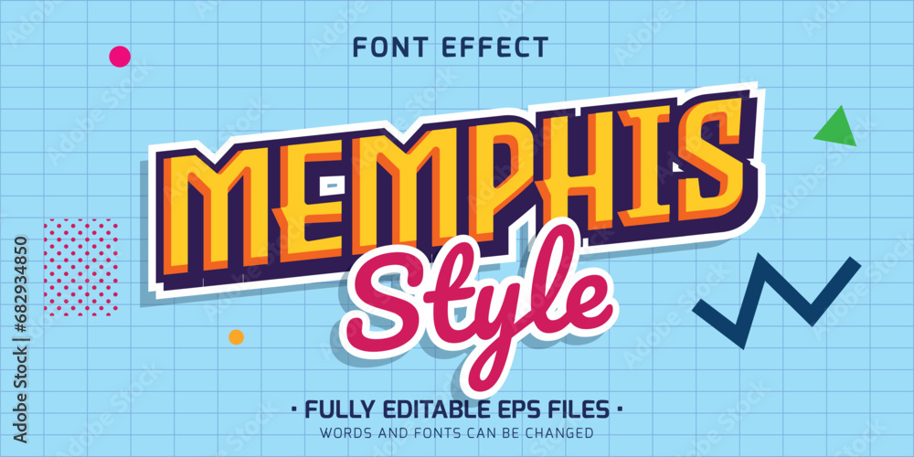 sticker text effect, editable font style Stock Vector | Adobe Stock
