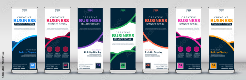 Modern roll up Banner Design set for signboard Advertising Template ...