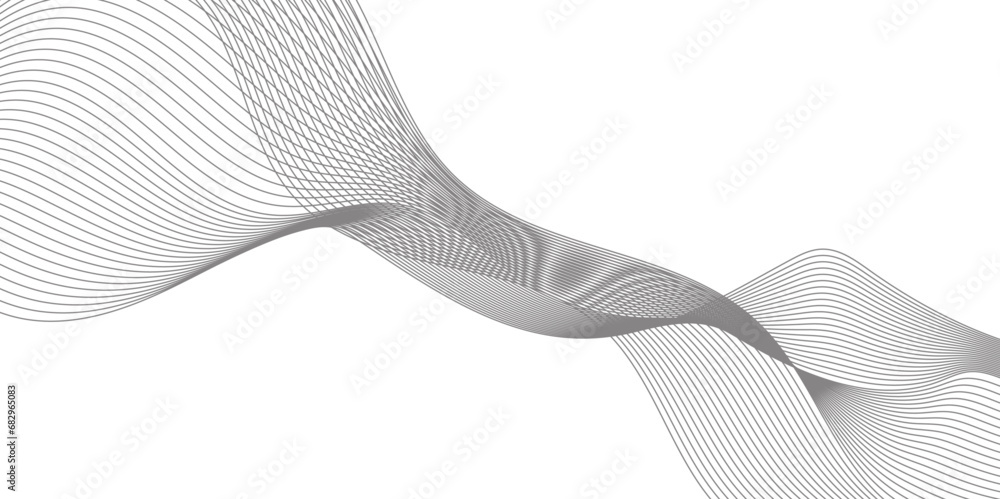 Abstract curved lines on bright background Design template for cover ...