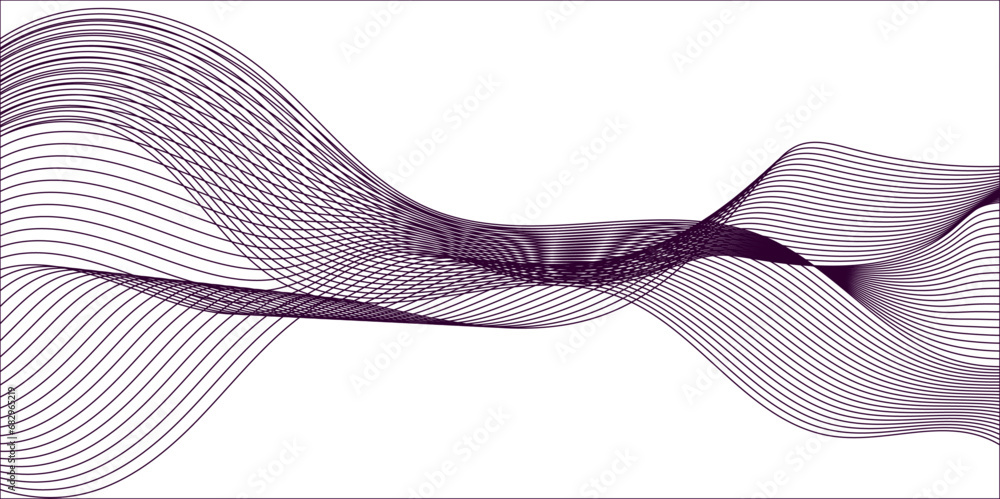 Abstract curved lines on bright background Design template for cover ...