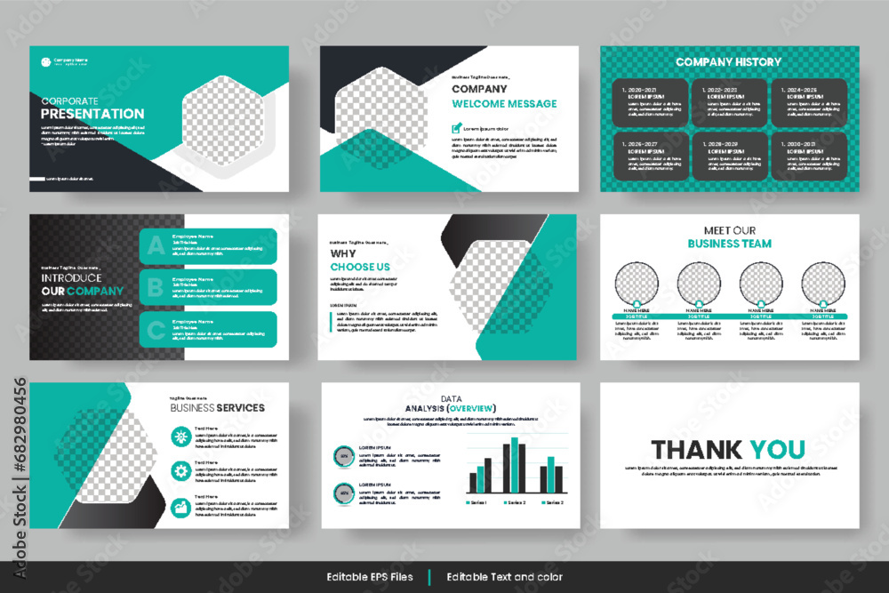 Vector corporate business presentation project proposal template ...