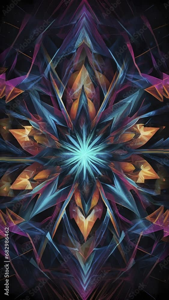 A pattern of stars unfolds in a vibrant animation, creating a ...