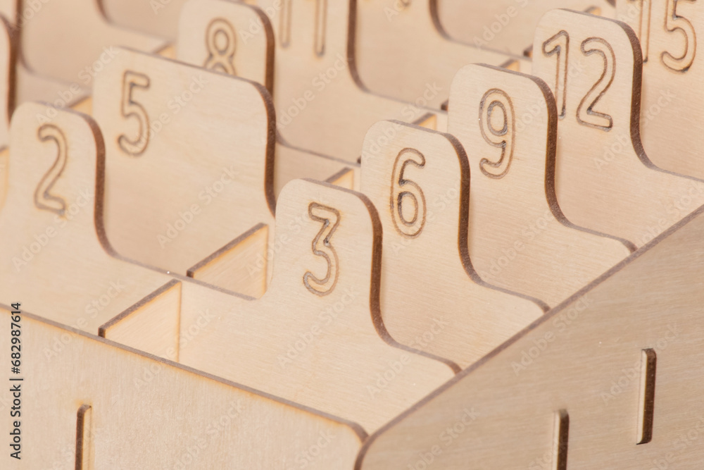 Numbered Sections Figures for Storage of Objects and Parts Made of OSB ...