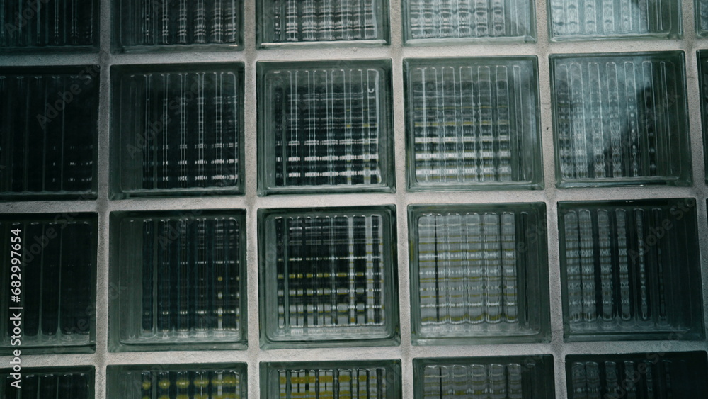 Sleek Segments - Exterior Building Wall Made of Glass Bricks, Crystal ...