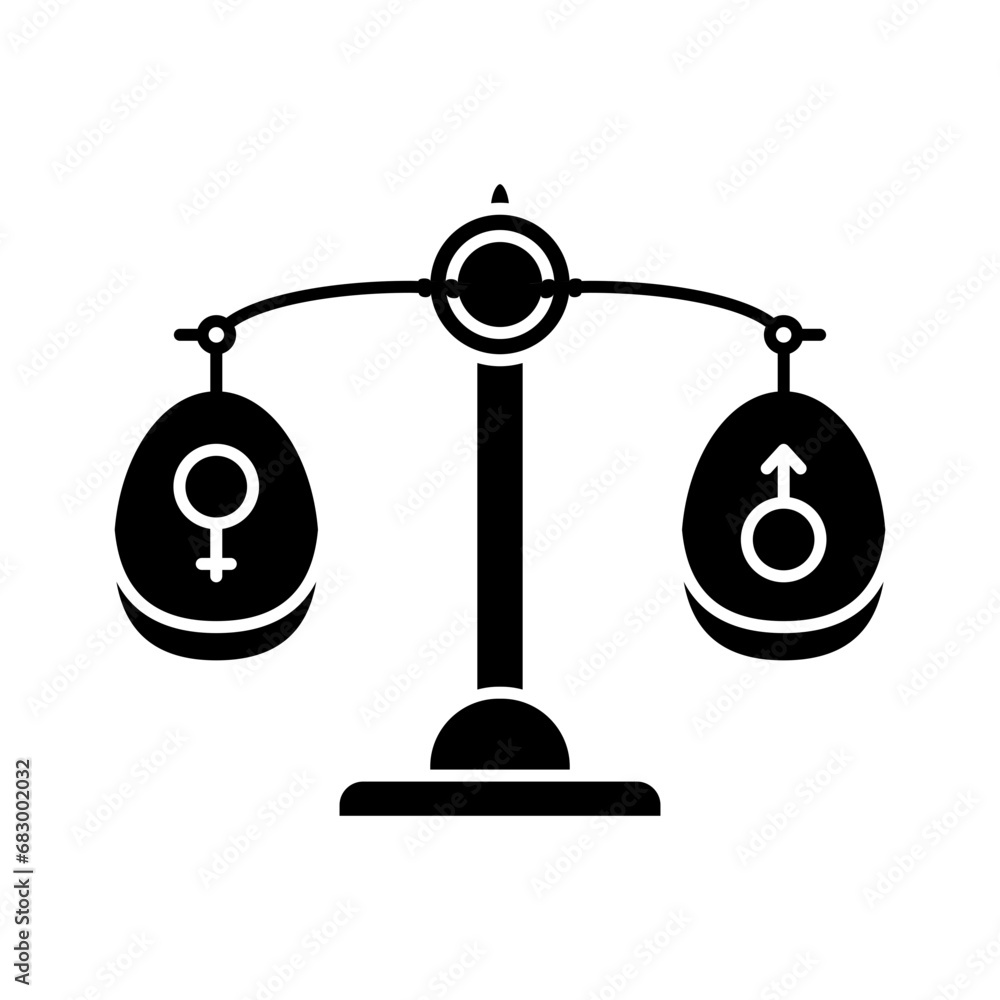 Gender Equality icon. The male symbol and the female symbol are ...