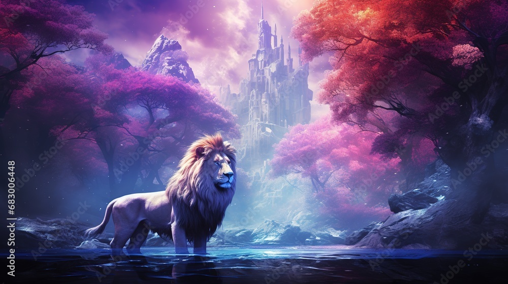 Narnia world with an abstract and beautiful nature and objects with ...