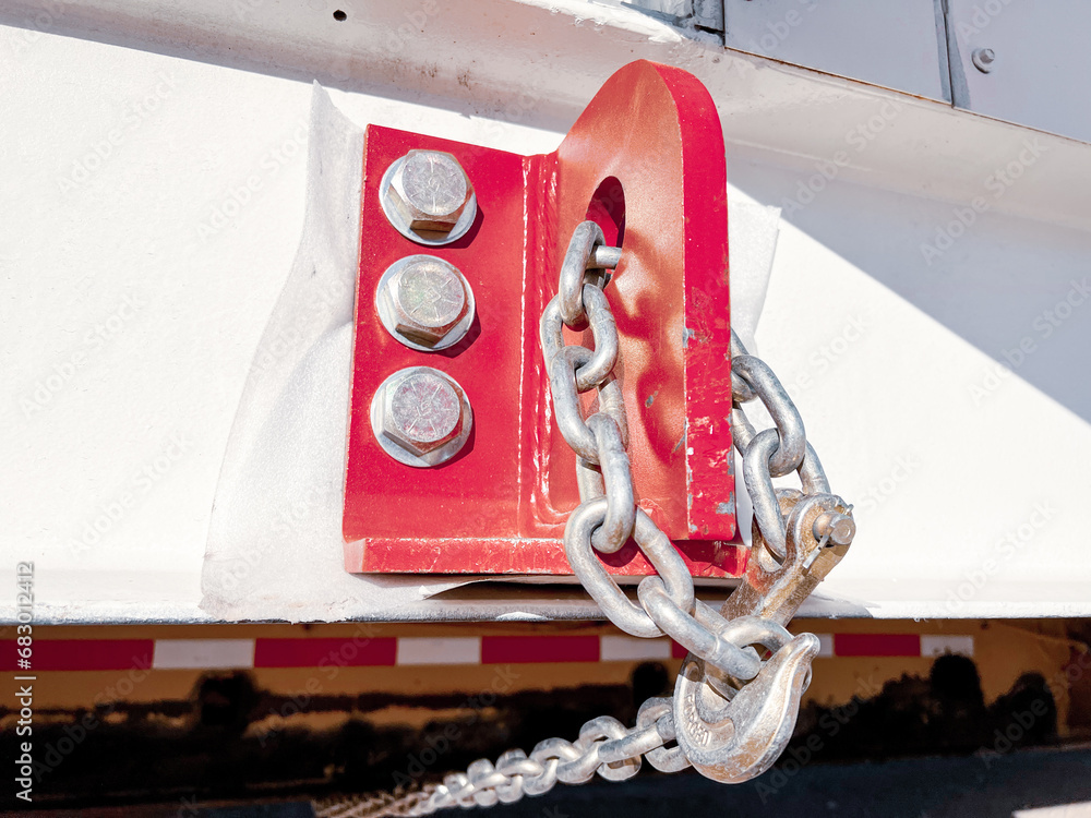 Container lifting lugs with a chaine Stock Photo | Adobe Stock