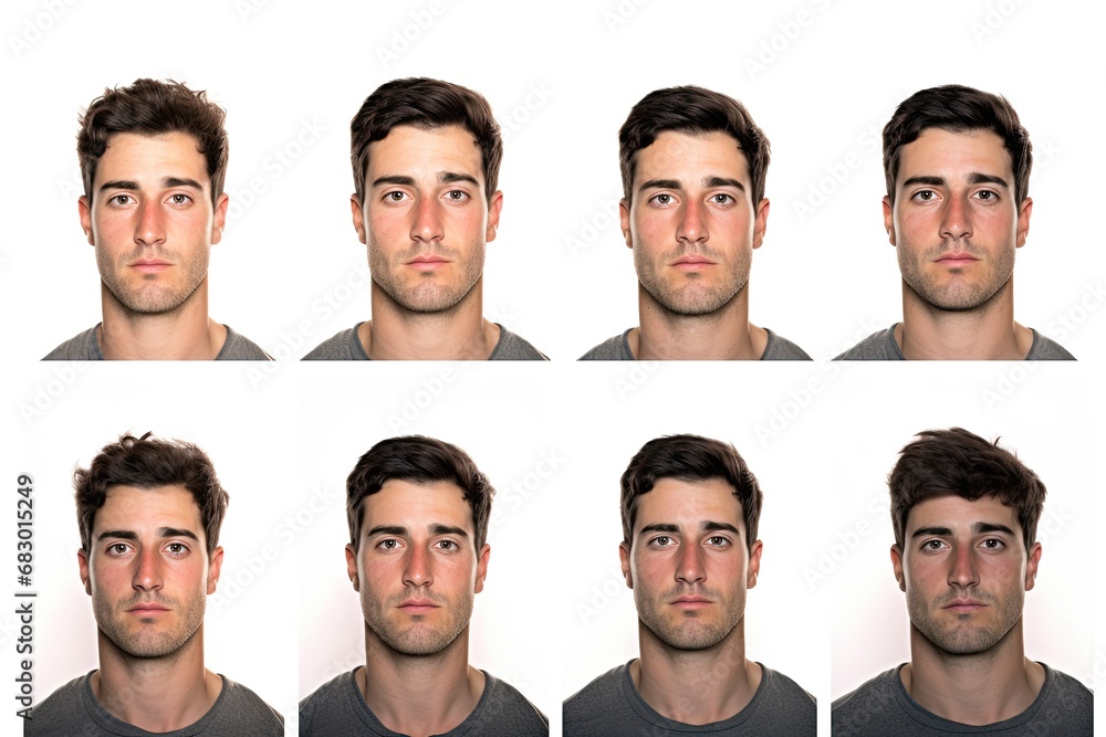 A riveting collection of photos capturing the various facial ...