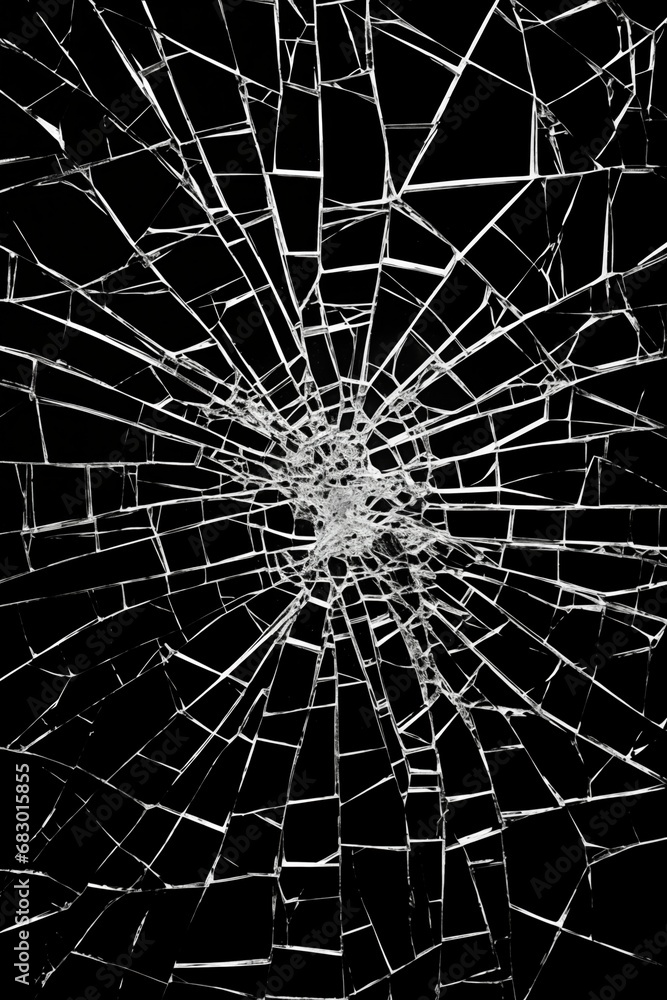 Black and white Shattered Laminated Glass Texture - Thriller, action ...
