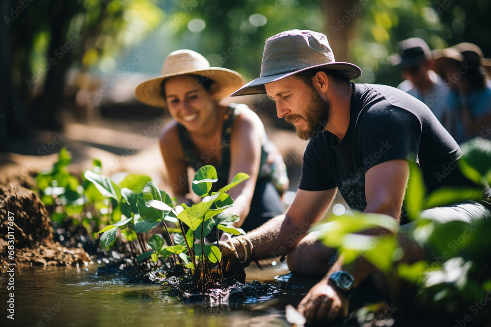 fresh and pure human with oasis represents a gathering place where ...